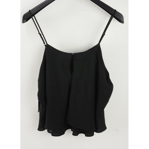 Abound | Tops | New Abound Womens Size 2x Black Chiffon Cropped Keyhole ...